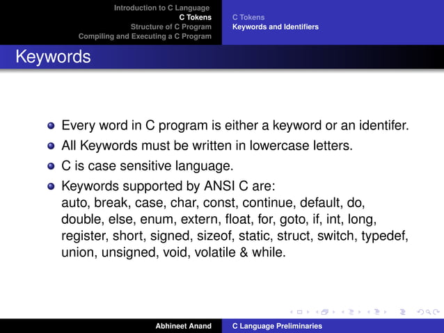 C Language Preliminaries Pdf Programming Languages Computing