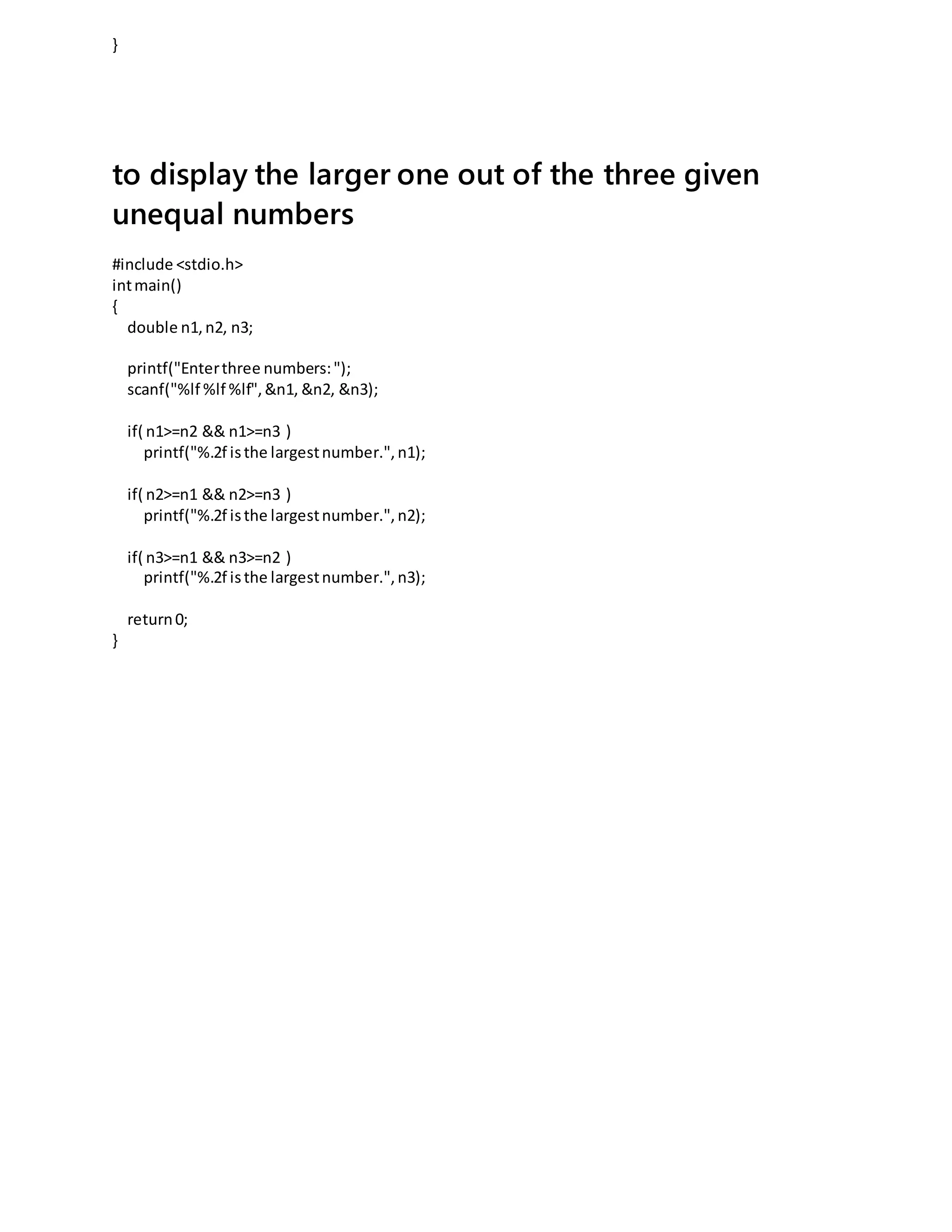 C language program | DOCX
