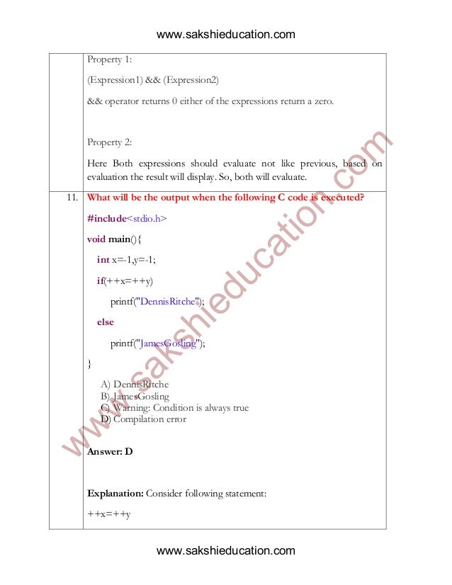 C language questions_answers_explanation