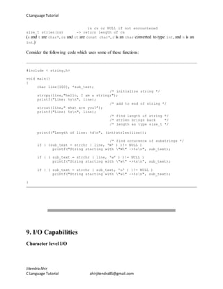 C language tutorial | DOCX