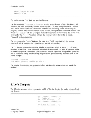 C language tutorial | DOCX