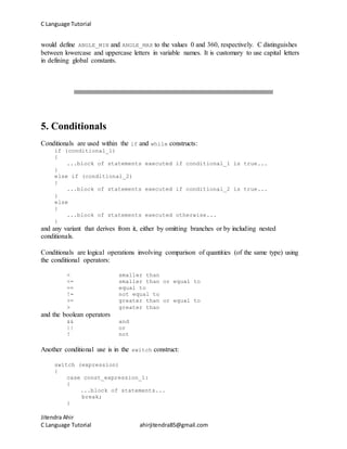 C language tutorial | PDF