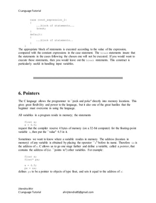 C language tutorial | PDF