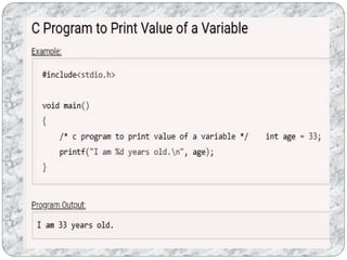 C language variables | PPT