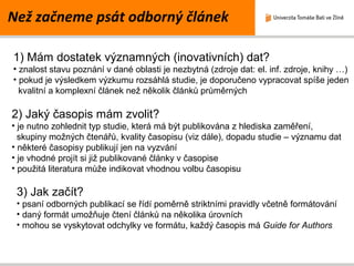 Publikace v odborných časopisech | PPT
