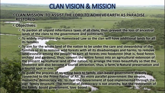 Clan Vision, Mission, Objectives and Strategies | PPT