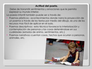 C) la poesia en el aula de preescolar | PPT