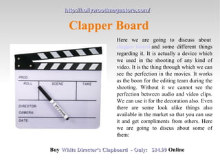 Clapper board and different types of things regarding it | PPT