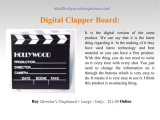 Clapper board and different types of things regarding it | PPT