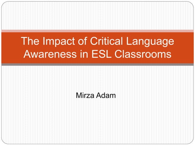 Critical Language Awareness | PPTX | Education