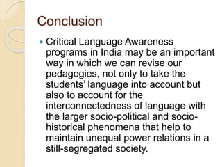 Critical Language Awareness | PPTX