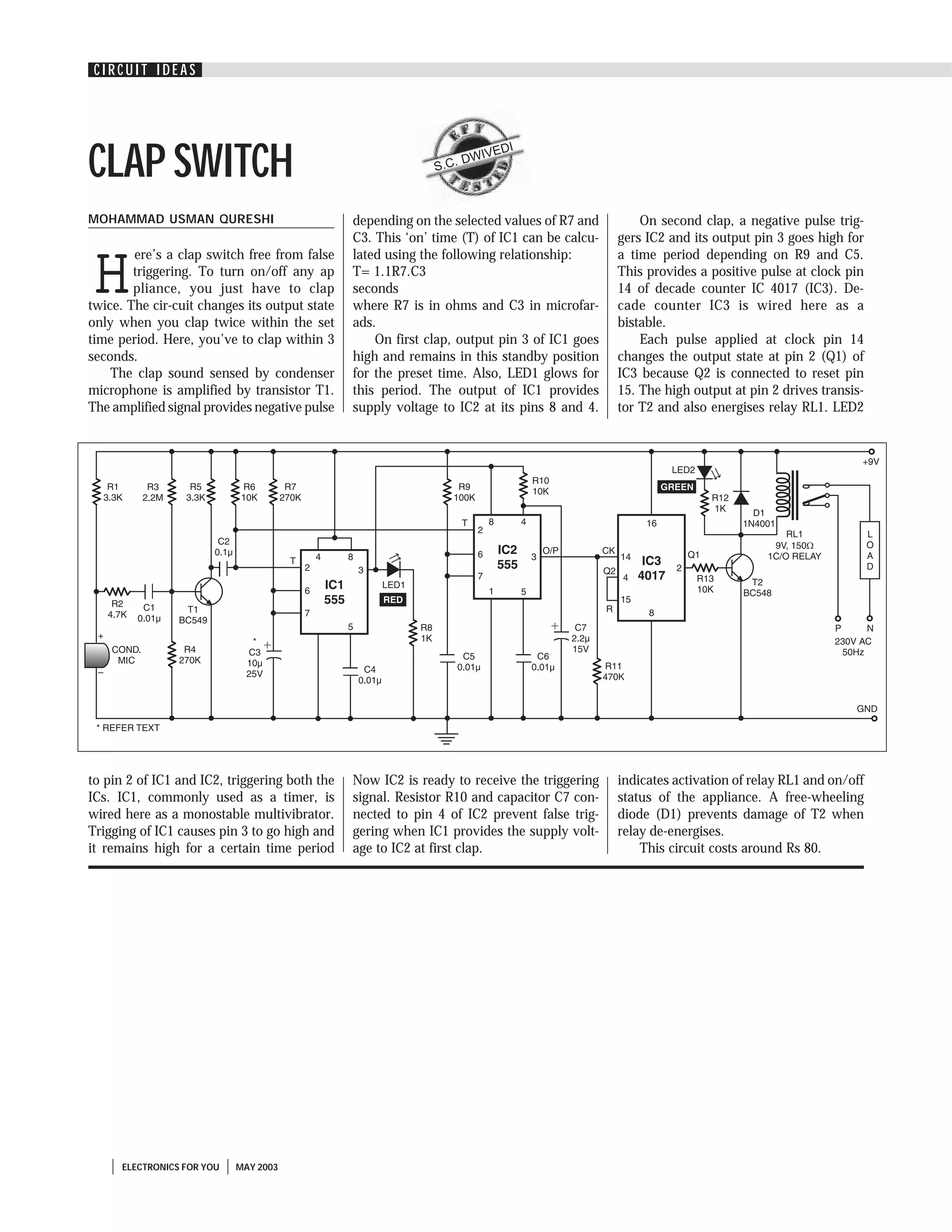 Clap switch | PDF
