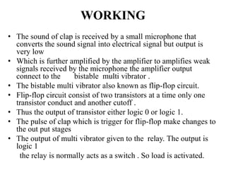 Clap switch by ajay & vinod | PPTX