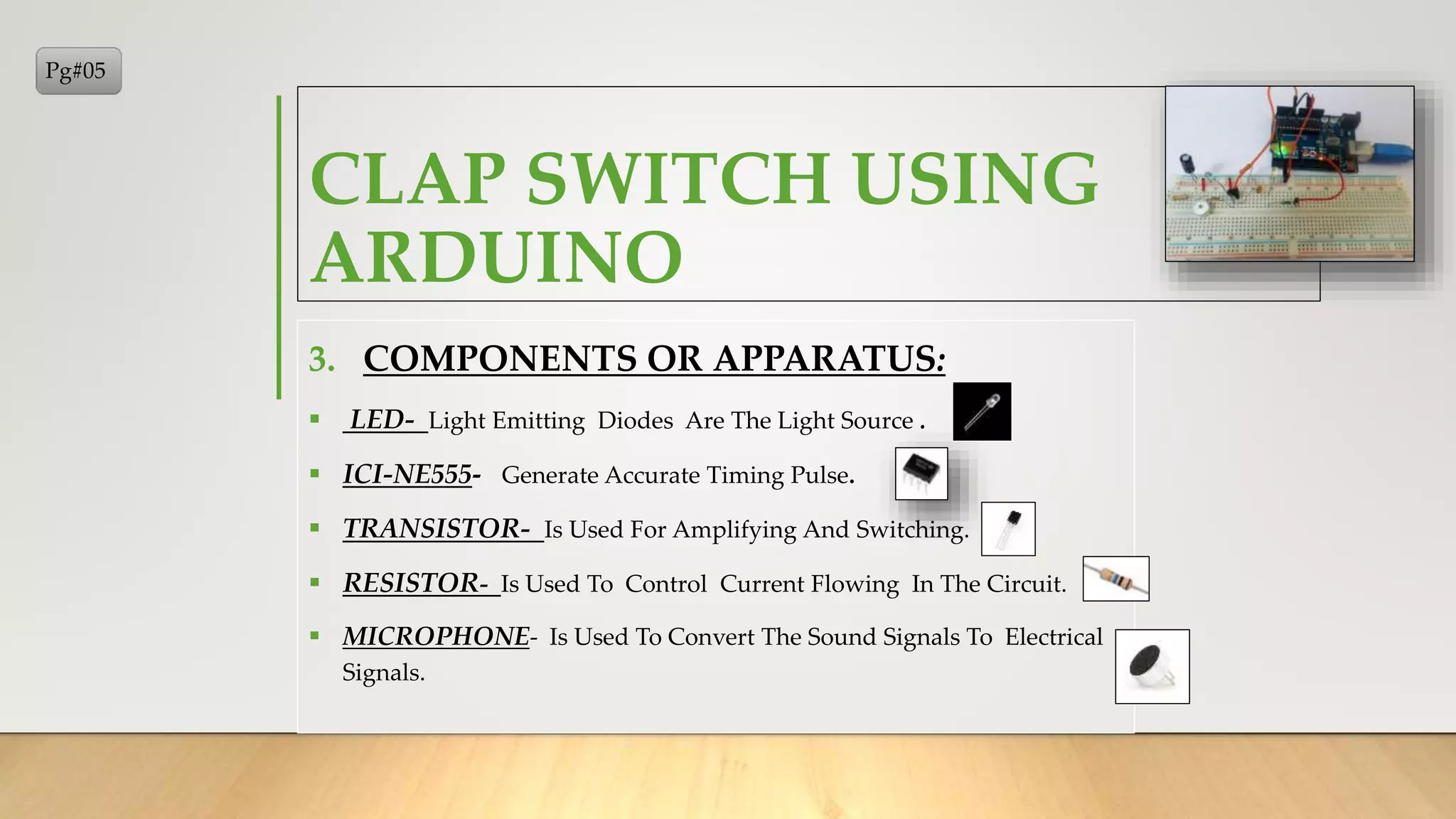 Clap Switch Using Arduino | PPTX Clap Switch Using Arduino | PPTX