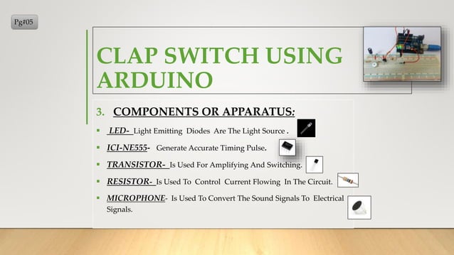 Clap Switch Using Arduino | PPTX