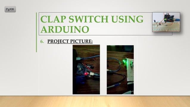 Clap Switch Using Arduino | PPTX Clap Switch Using Arduino | PPTX