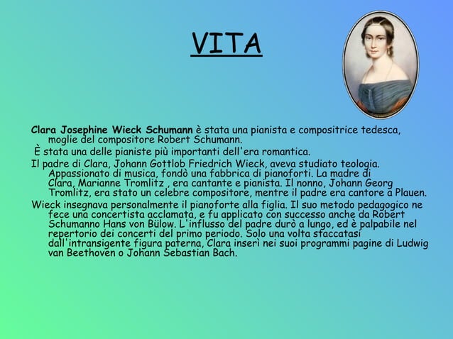 Clara josephine wieck schumann_elisa | PPT | Classical Music | Music