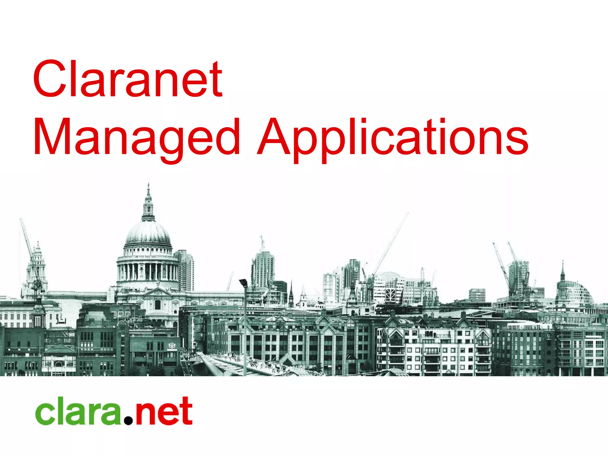 Claranet Managed Applications Hostingv1.1 | PPT