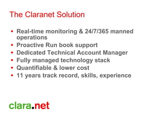 Claranet Managed Applications Hostingv1.1 | PPT