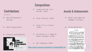 Clara Schumann presentation | PPTX | Classical Music | Music