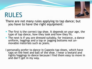 Example Tap Dance Controlled Assessment | PPTX