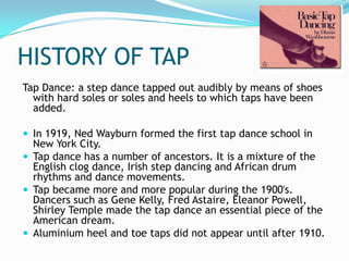 Example Tap Dance Controlled Assessment | PPTX