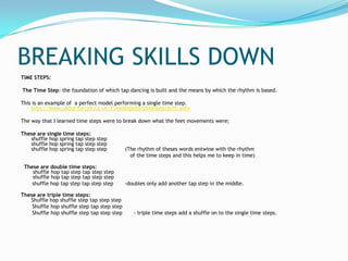 Example Tap Dance Controlled Assessment | PPTX