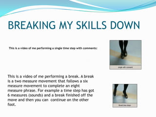 Example Tap Dance Controlled Assessment | PPTX