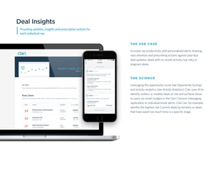 Clari's AI Applications for Sales | PDF
