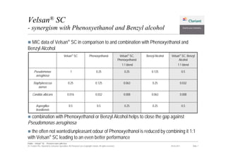 Clariant presentation at InnoCos Europe, Paris | PPT
