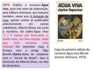 Clarice Lispector (Vida, obra, nacionalidade) | PPTX