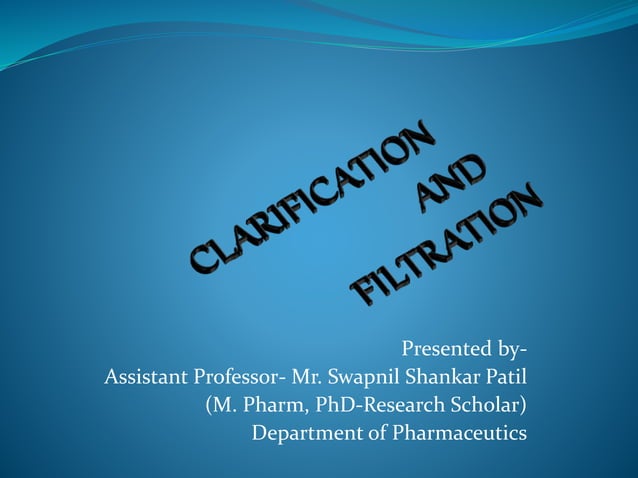 Clarificatin and filtration | PPT