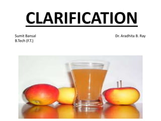 Juice Clarification & its type. | PPTX