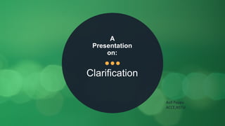 Clarification & Filtration | PPT