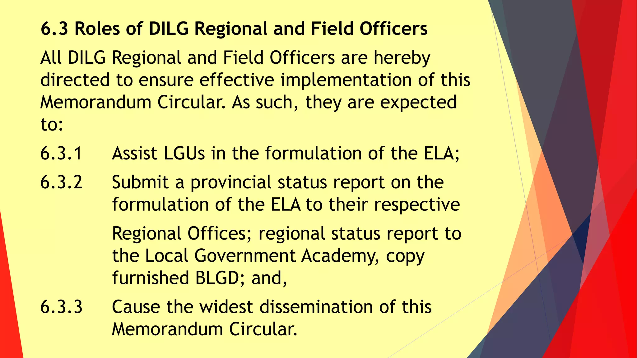 CLARIFICATORY GUIDELINES ON THE FORMULATION OF THE EXECUTIVE ...