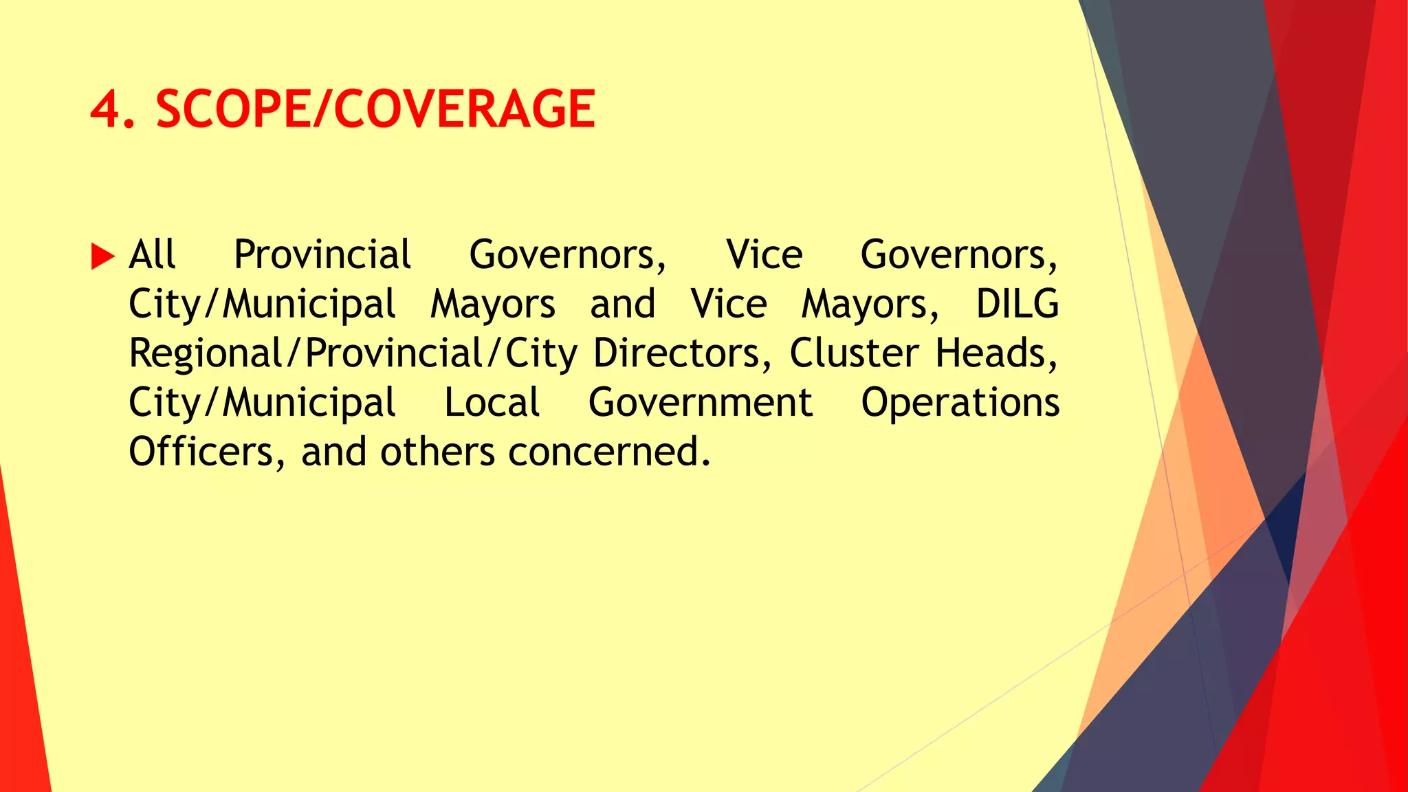 CLARIFICATORY GUIDELINES ON THE FORMULATION OF THE EXECUTIVE ...