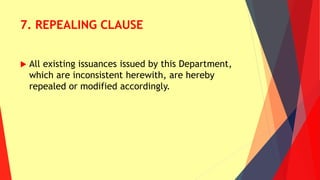 CLARIFICATORY GUIDELINES ON THE FORMULATION OF THE EXECUTIVE ...