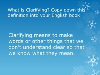 Clarifying | PPT