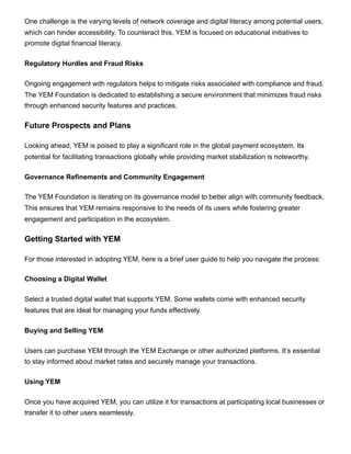 Clarifying the Role and Future of YEM: Your Everyday Money | PDF