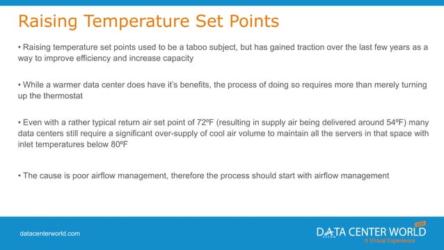 Clarifying Ashraes Recommended Vs Allowable Temperature Envelopes And How To Raise Cooling Set