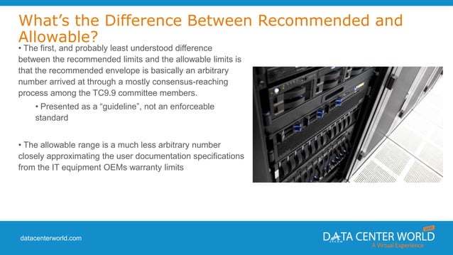 Clarifying Ashraes Recommended Vs Allowable Temperature Envelopes And How To Raise Cooling Set
