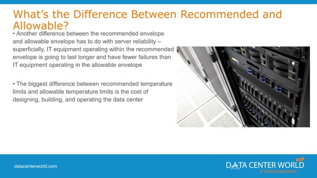 Clarifying Ashraes Recommended Vs Allowable Temperature Envelopes And How To Raise Cooling Set