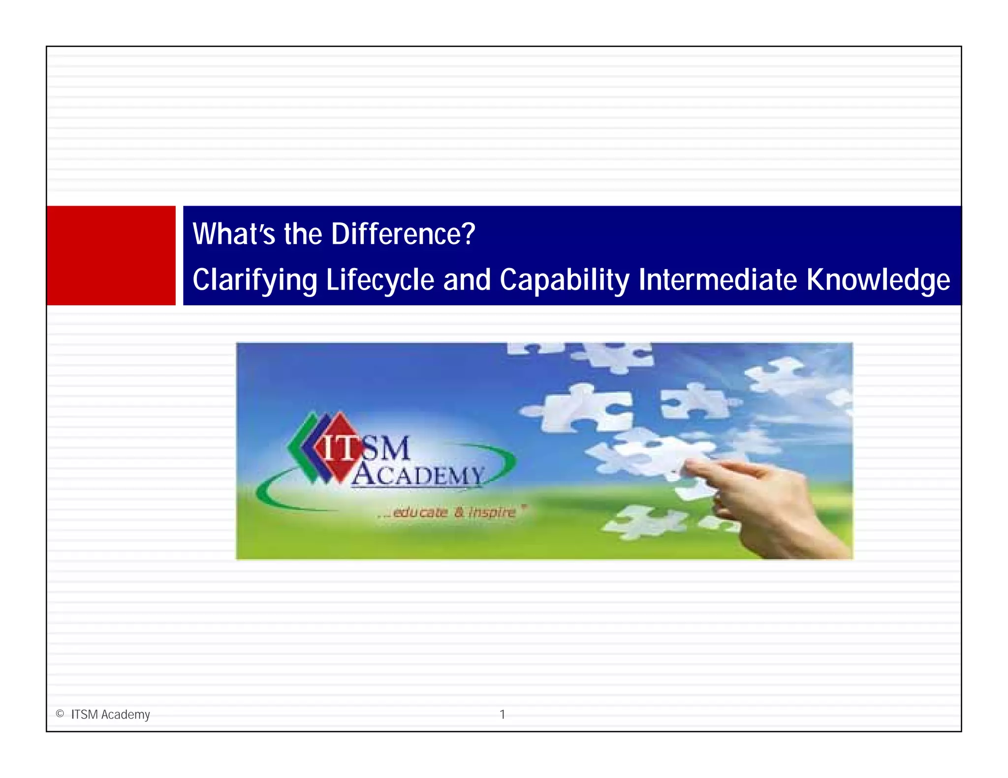 Clarifying ITIL Lifecycle And Capability Courses | PDF | Information Services Industry | Industries
