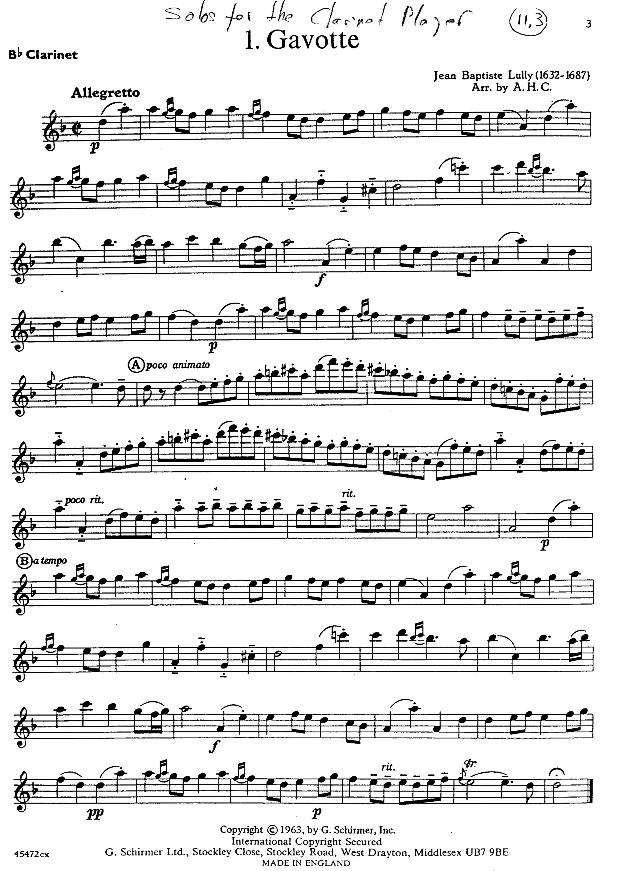 Clarinete partitura - solos clássicos para clarinete soprano sib | PDF