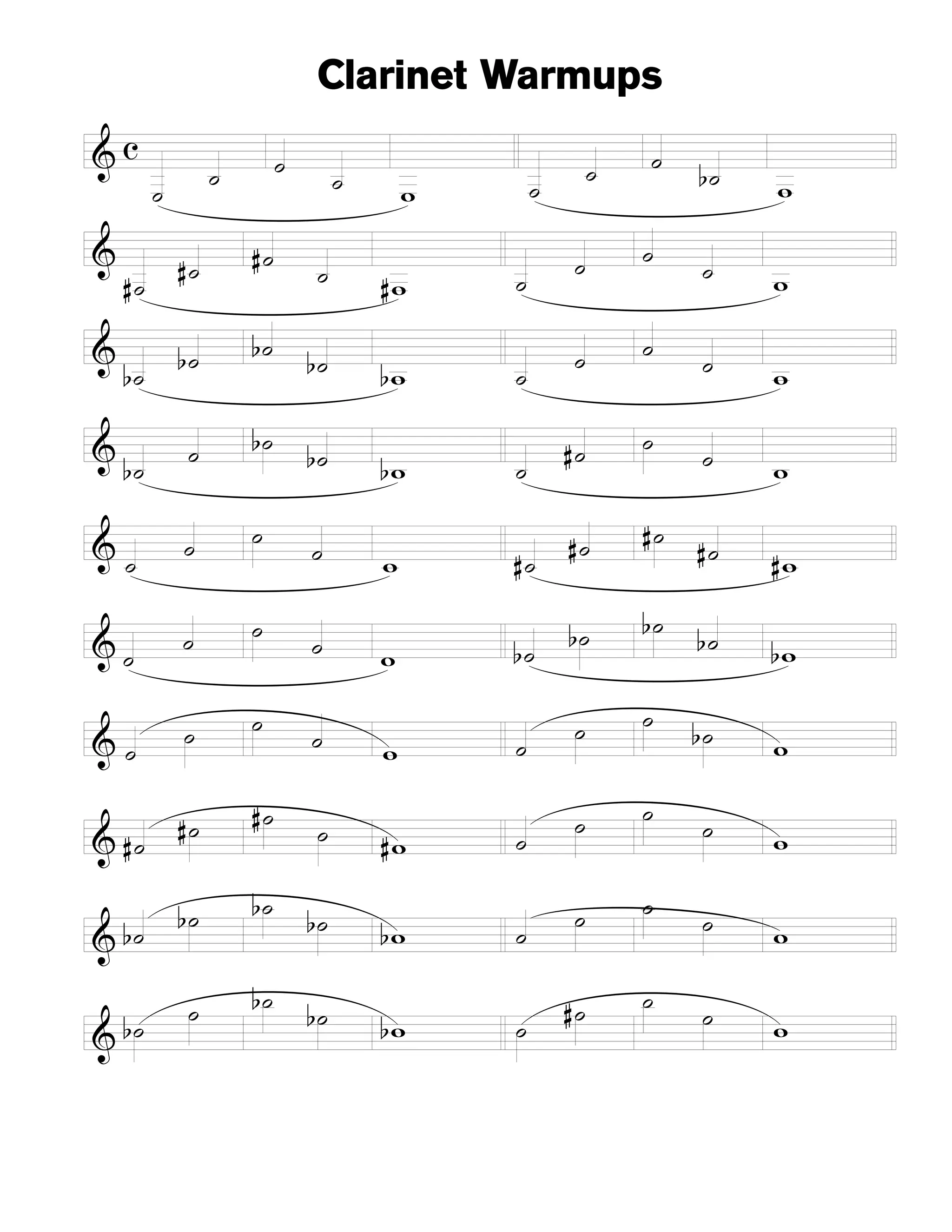 Clarinet warmup | PDF