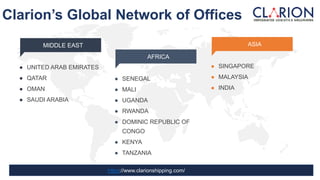 Logistics- Freight forwarding| Clarion Shipping | PPT