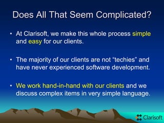 Clarisoft Software Development Process (Lunch & Learn Presentation) | PDF