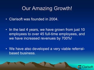 Clarisoft Software Development Process (Lunch & Learn Presentation) | PDF