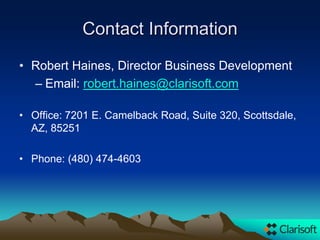 Clarisoft Software Development Process (Lunch & Learn Presentation) | PDF