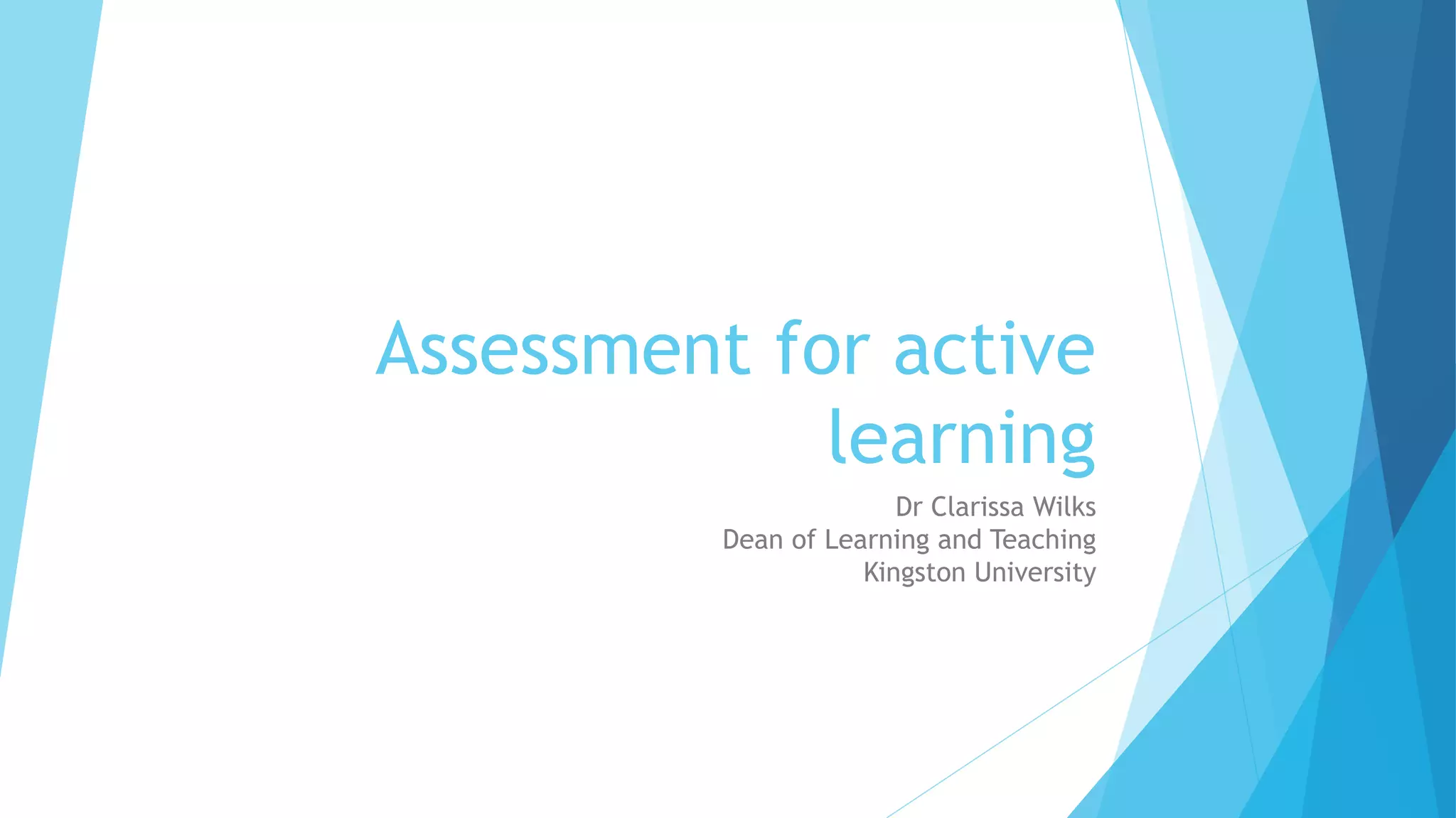 Assessment for learning | PPT | Educational Assessment | Education
